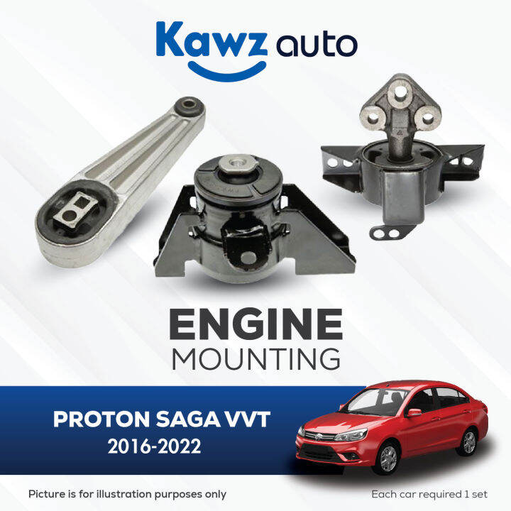 KAWZ PROTON SAGA VVT (2016-2022) ENGINE MOUNTING - [SET] | Lazada