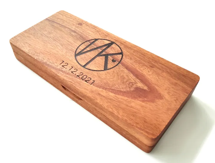 Personalized custom check book checkbook case engraved box cheque book ...