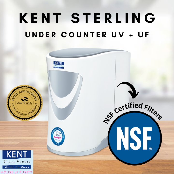 KENT Sterling UV + UF Advanced Under-the-counter UV Water Purifier with ...