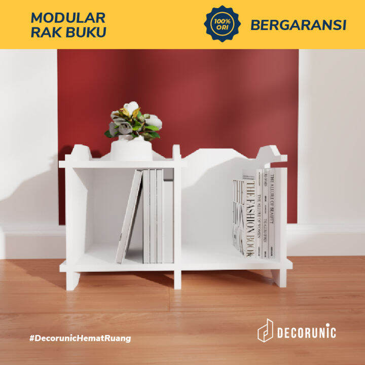 Decorunic Modular Rak Buku Minimalis - Rak Pajangan Hiasan Meja ...