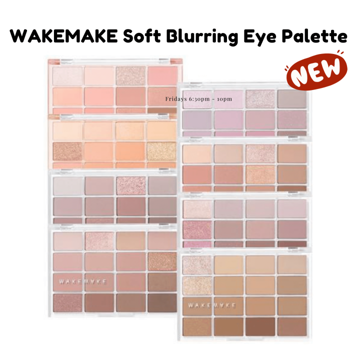 New #พร้อมส่ง# WAKEMAKE Soft Blurring Eye Palette 10g เบอร์ 1-13 ...