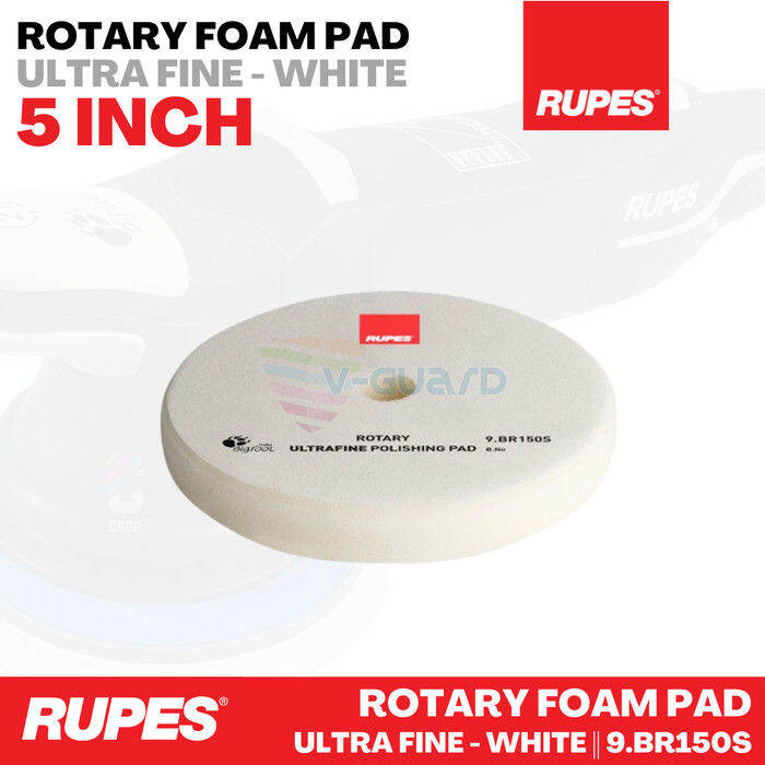 RUPES Rotary Foam Pad 5" inch BR150S, Busa Mesin Poles Rotari 5inch ...