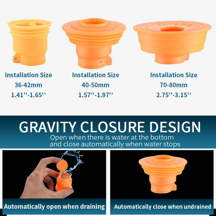 Silicone Core Floor Drain Pipe Cover Anti-Cockroach Floor Drain Valve ...