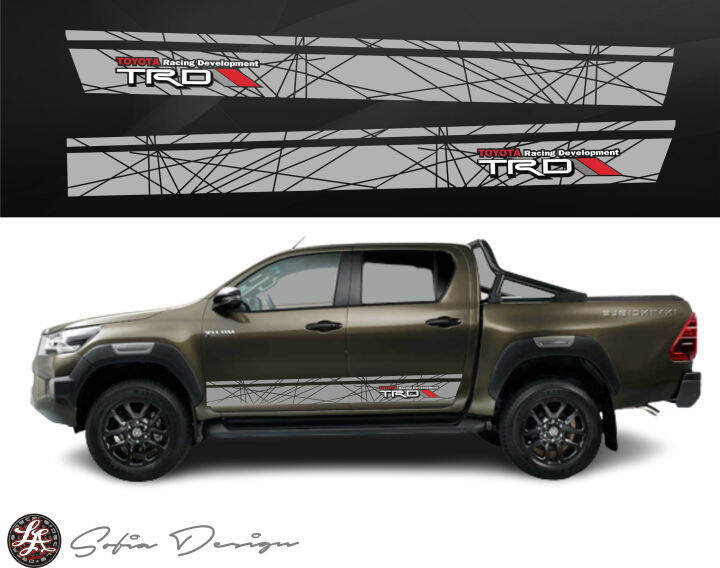 Toyota HILUX Side Door Sticker Decals 2pcs ( left & right) | Lazada PH