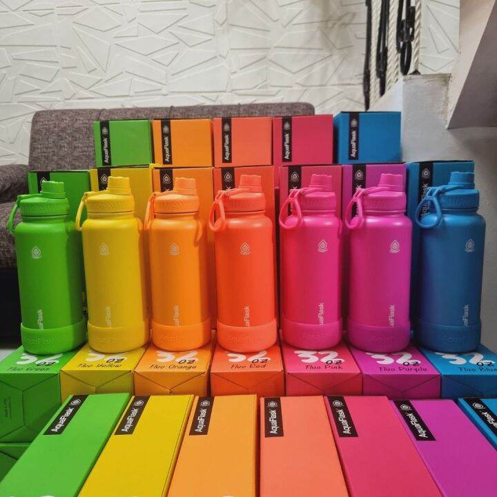 AQUAFLASK NEON COLLECTIONS 18oz/22oz/32oz/40oz WITH FREE BOOT AND CORD ...