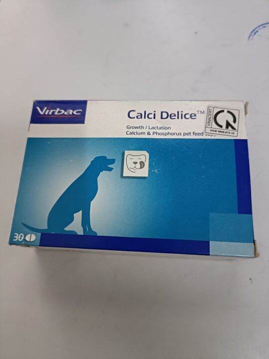 Viên uống bổ sung Canxi cho chó mèo vị thịt bò - Virbac Calci Delice TM ...