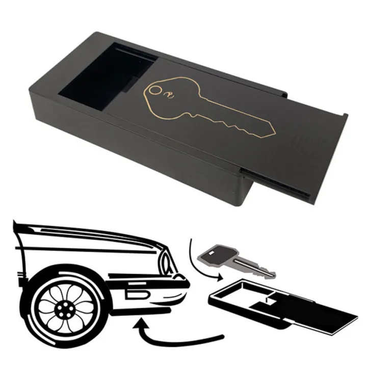 【คลังสินค้าพร้อม】 Creative Black Key Safe Box Car Key Holder Hidden ...