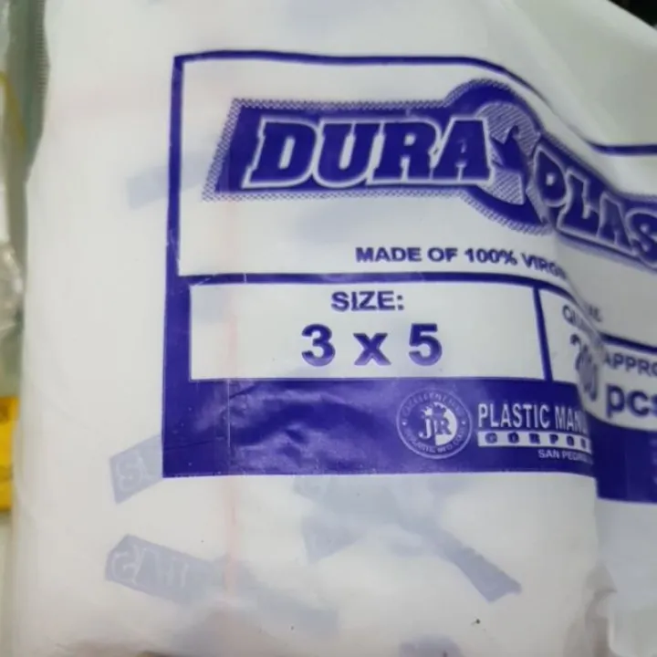3x5 Dura Blue 100 pieces .002 thickness Clear plastic pipi | Lazada PH