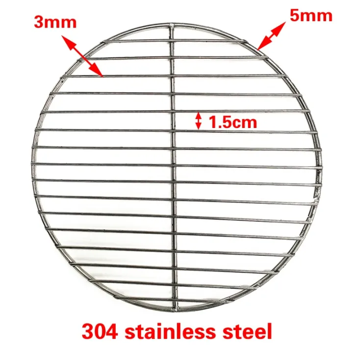 Non-Stick 304 Stainless Steel Round Q Mesh Mat Grid Home Roast Bacon ...