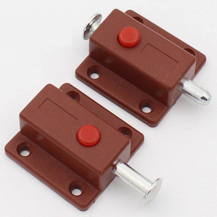 【CW】 2pcs Window Cabinet Push Button Spring Load Automatic Door Bolt ...