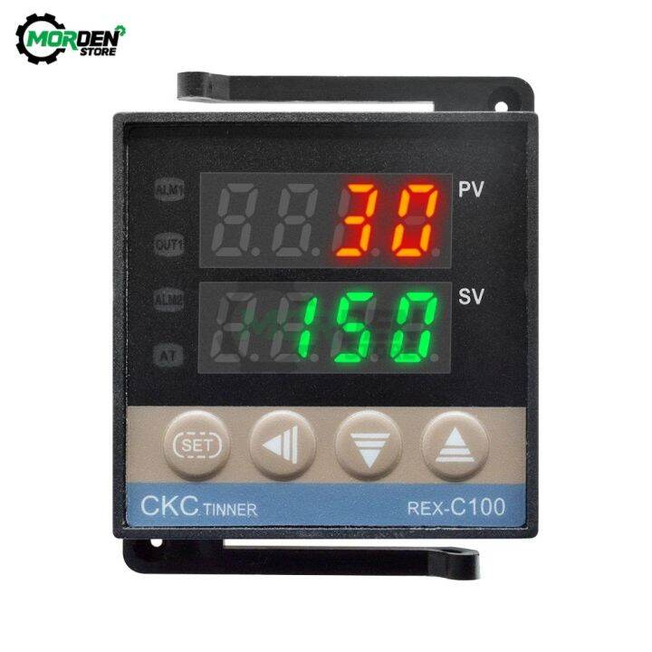 【A HOT】 AC100-240V REX-C100 PID Temperature Controller Digital Thermostat SSR Output K Type ...