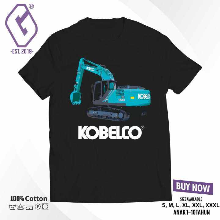 kaos distro kobelco konstruksi / baju kobelco alat berat | Lazada Indonesia