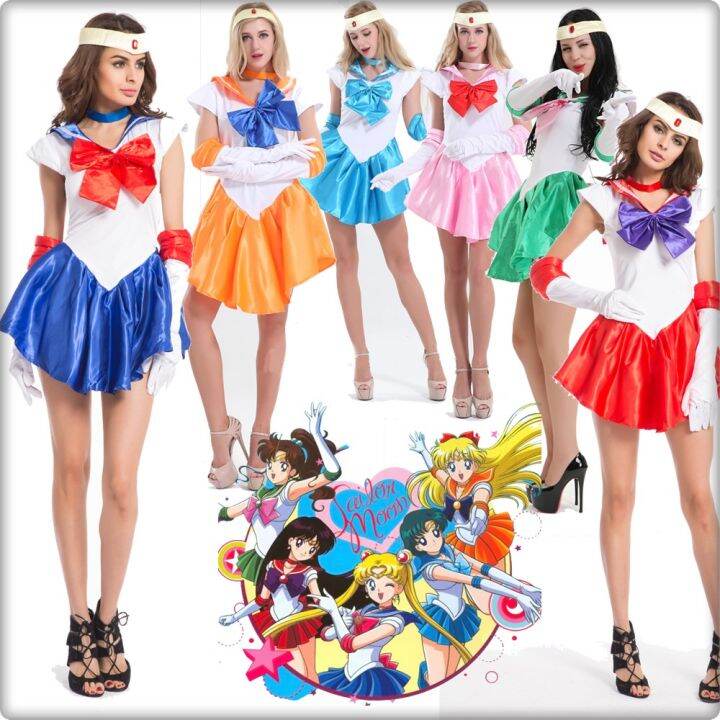 ชุดเซเลอร์มูนผู้ใหญ่ เซเลอร์วีนัส เซเลอร์จูปีเตอร์ เซเลอร์เมอร์คิวรี่ ...
