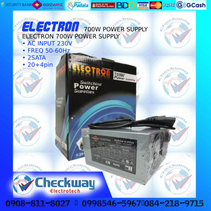 ELECTRON 700W POWER SUPPLY |AC INPUT 230V| 700W | FREQ 50-60Hz | CHECKWAY ELECTROTECH | Lazada PH