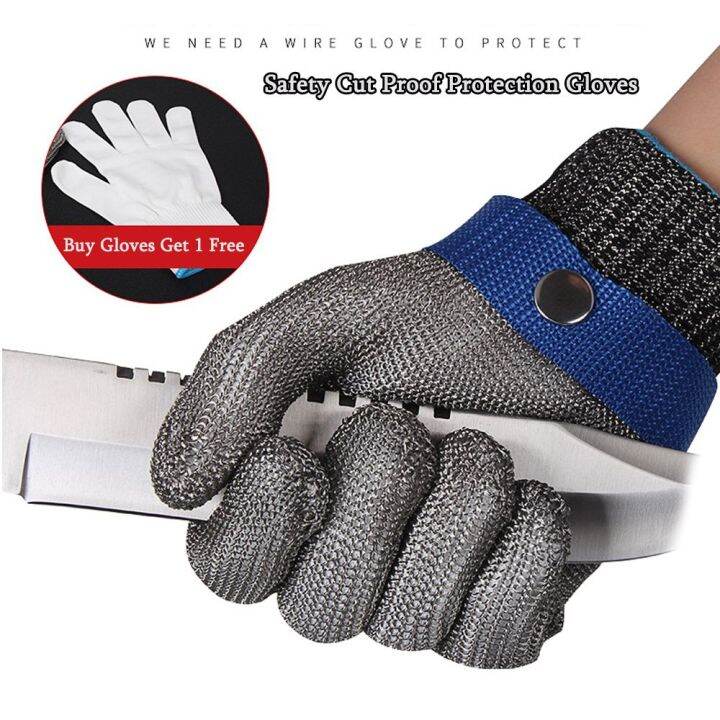 R4ST Non-slip Work Mesh Butcher Mittens Hand Protection Stainless Steel ...