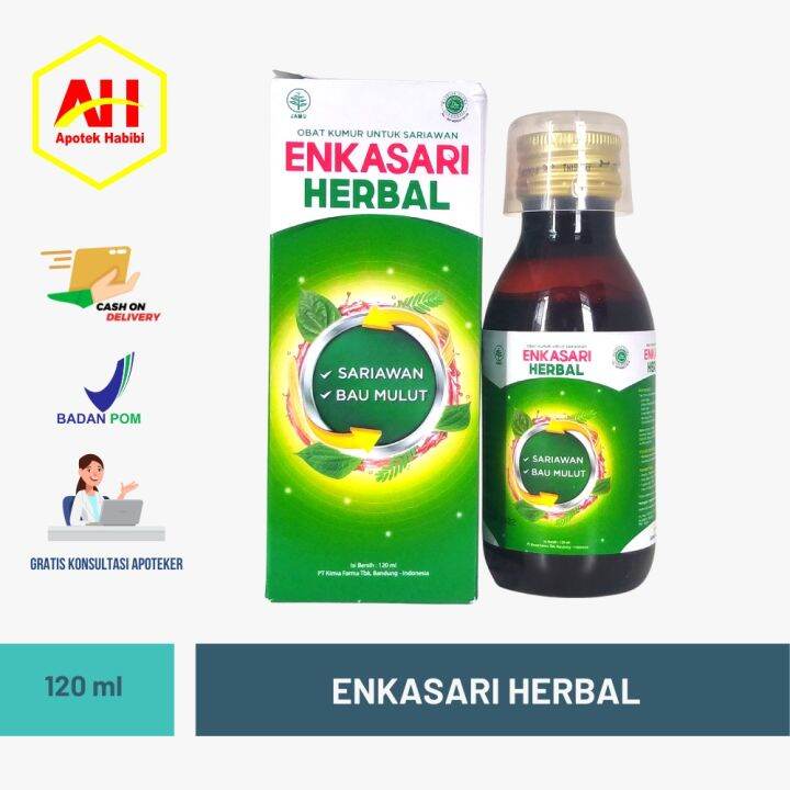 ENKASARI HERBAL OBAT KUMUR DAN SARIAWAN BAU MULUT 120ML ENKASARI ...