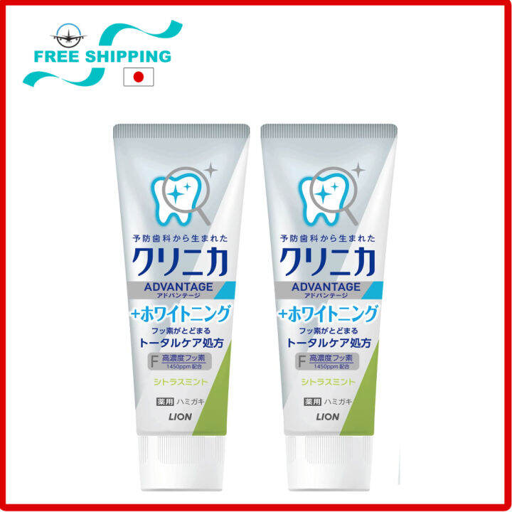 Lion Clinica Advantage CITRUS Mint plus Whitening Toothpaste 130g x 2pcs | Lazada Singapore