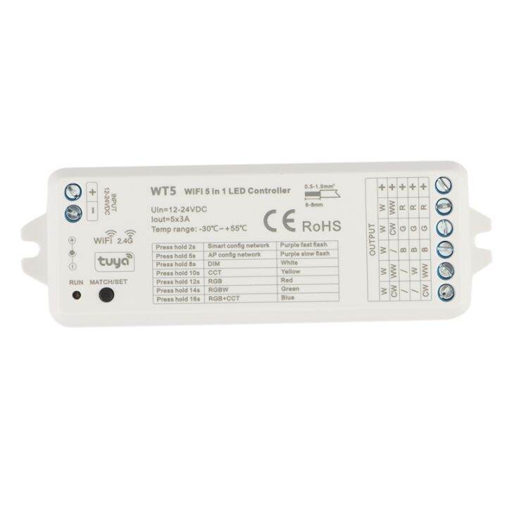 Tuya LED Controller 5 in 1 Dimmer CCT RGB RGBW RGBWW RGBCCT Strip Smart ...