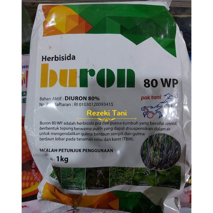 Herbisida Buron 80WP 1kg Mengatasi Lulangan bahan aktif Diuron | Lazada ...