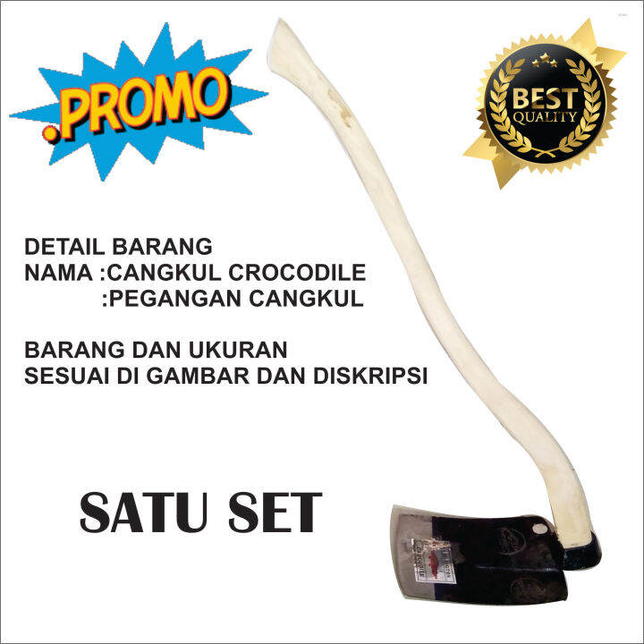 grosir satu paket Alat Bajak Sawah Tajam Cangkul Cap Buaya , doran ...