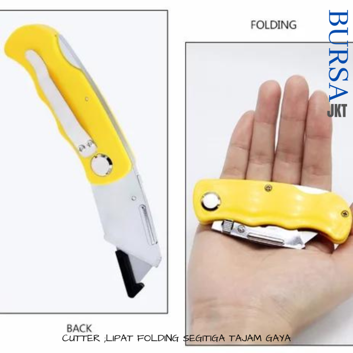 PISAU CUTTER GYPSUM LIPAT FOLDABLE MULTIFUNGSI AKRILIK TRIPLEK DLL ...