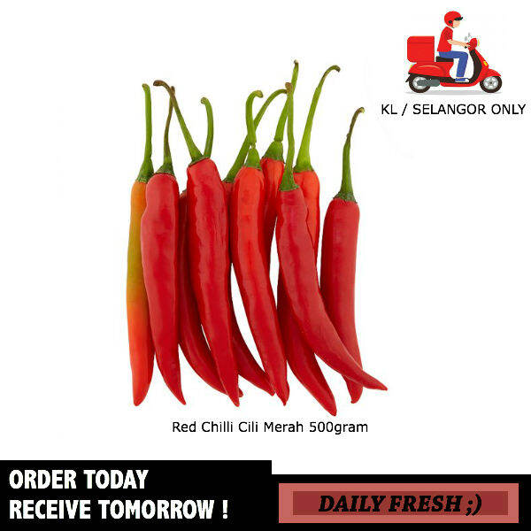 Fresh Red Chilli Cili Merah 500gram Fresh Vegetables | Lazada
