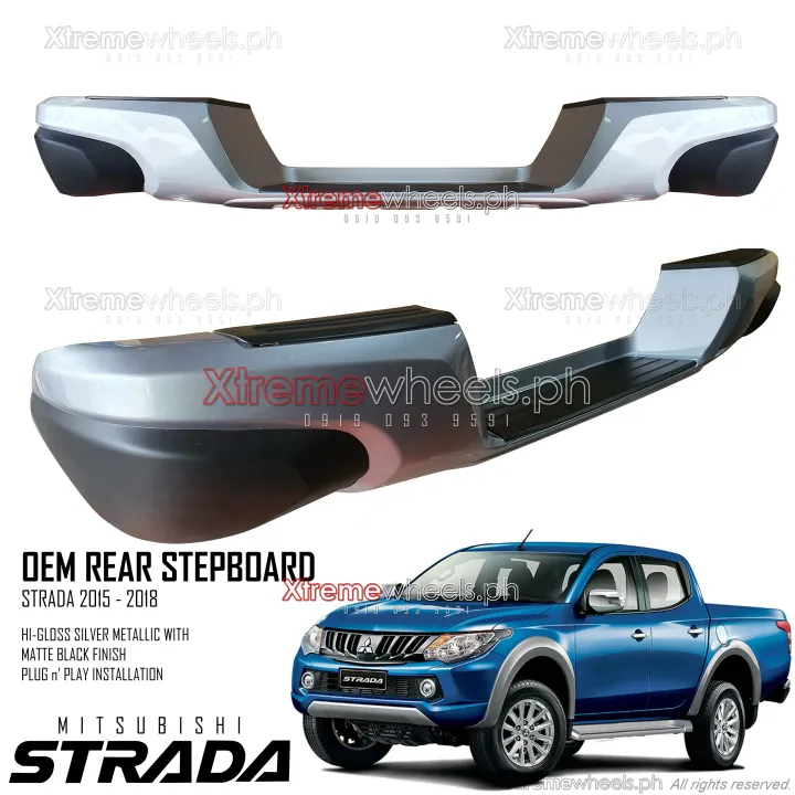 Mitsubishi Strada / Triton all variant 2015-2018 Rear Bumper Stepboard ...