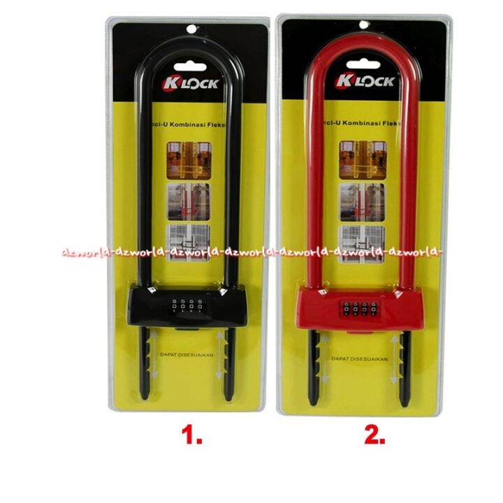 K-Lock Kunci U Kombinasi Fleksible 43.5cm Gembok Pengaman Pintu Rumah ...