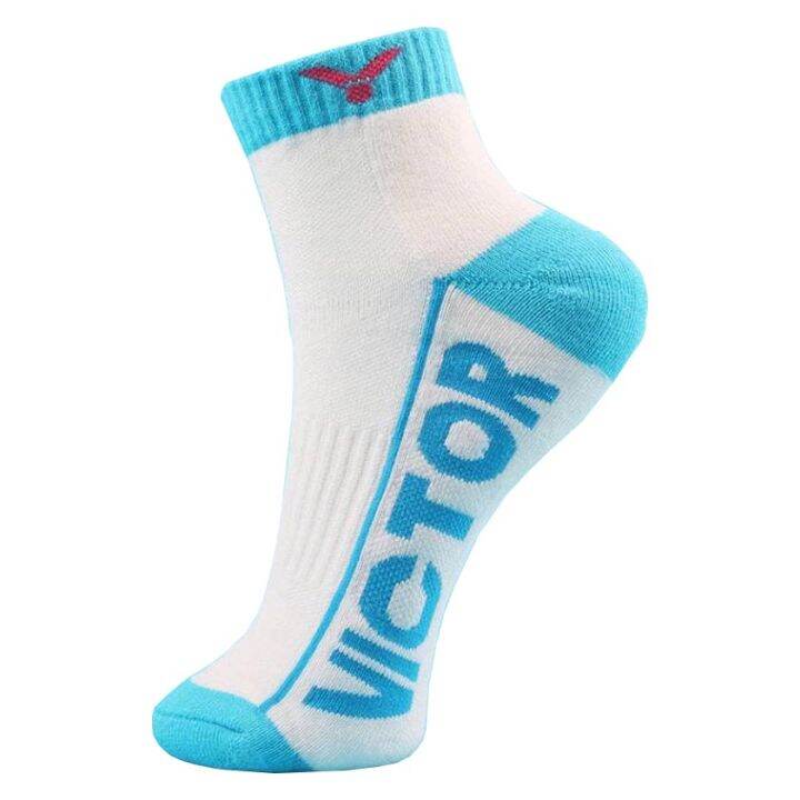 Victor Socks with Blue Highlights and Pink Logo | Lazada PH