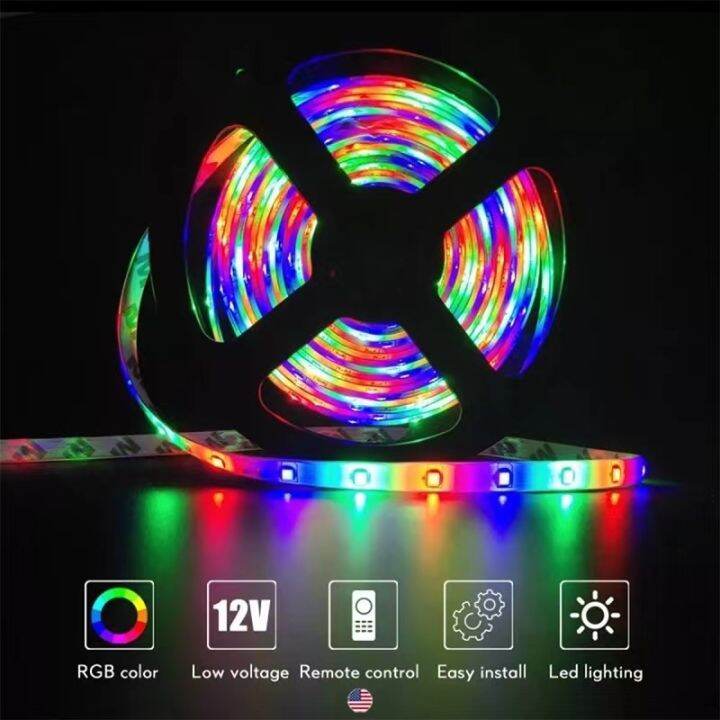 5M/10M/15M/20M RGB Led Strip Lights 3528 DC/12V Waterproof With Remote ...