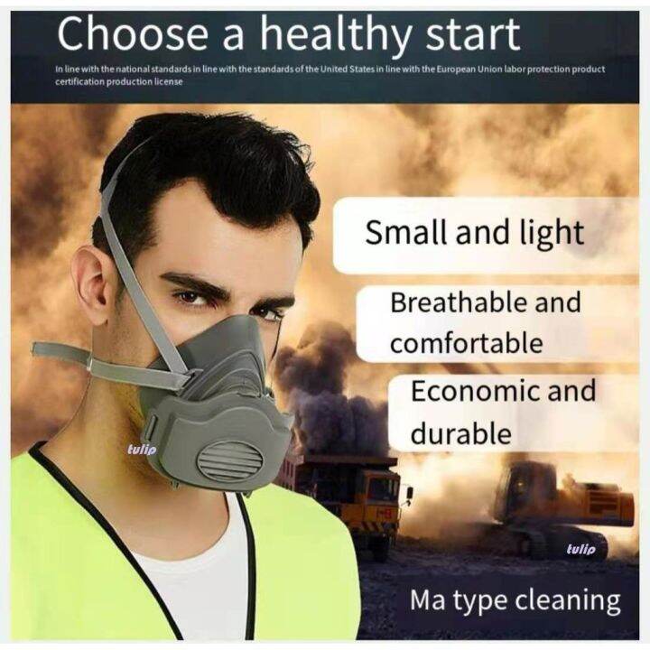 Gas Mask Respiratory Dustproof High Efficiency Filters Protective ...