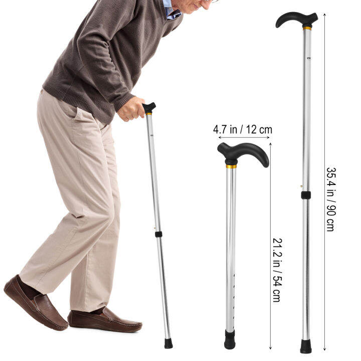 Aluminum Alloy Retractable Walking Stick 2 Section Telescopic ...