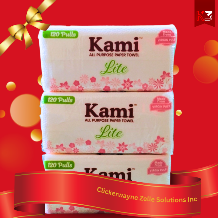 Kami Lite All Purpose Paper Towel Pack of 3 - 120 Pulls | Lazada PH