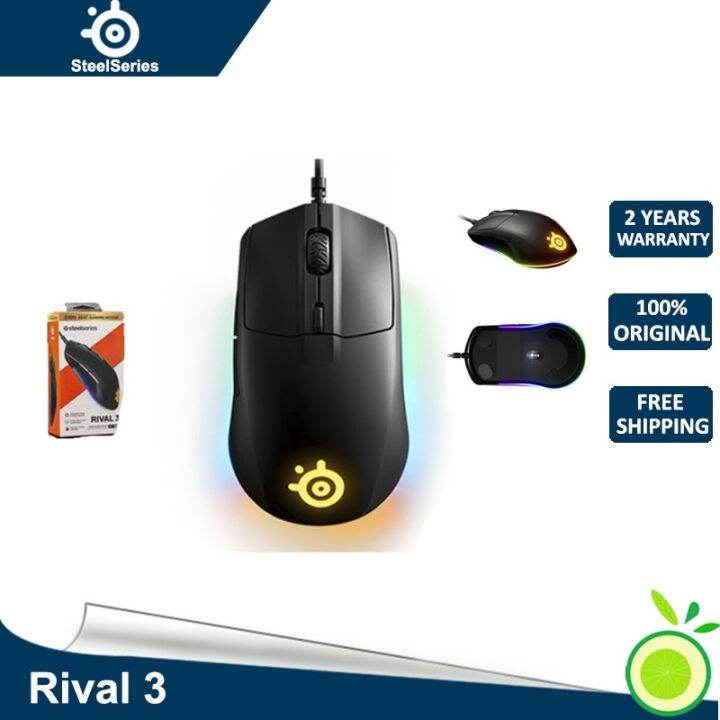 Steelseries Rival 3 เมาส์เกมมิ่ง - 8 500 Cpi Truemove Core มีเซ็นเซอร์ปุ่มกด - 6 ปุ่มกด | Lazada ...