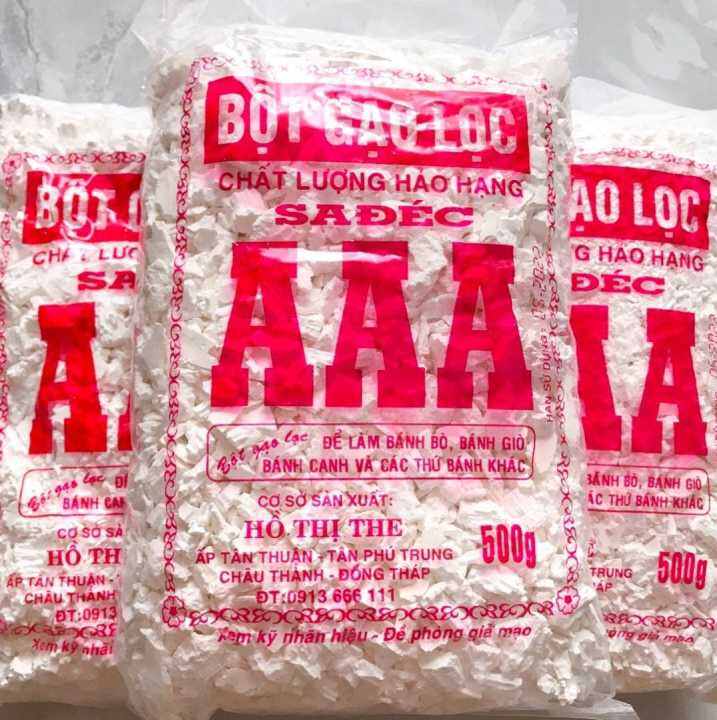 Bot Gao Loc Sa Dec / peeled rice flour / 1 pack 500g/ Bot gạo nguyen ...