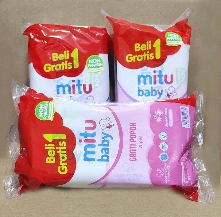 MITU BABY Tissue Basah Baby 50 Sheets Murah meriah Beli 1 Gratis 1 ...