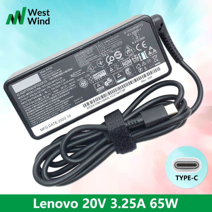 Lenovo ThinkPad Laptop Charger Adapter 65W USB-C Type C for ThinkPad ...