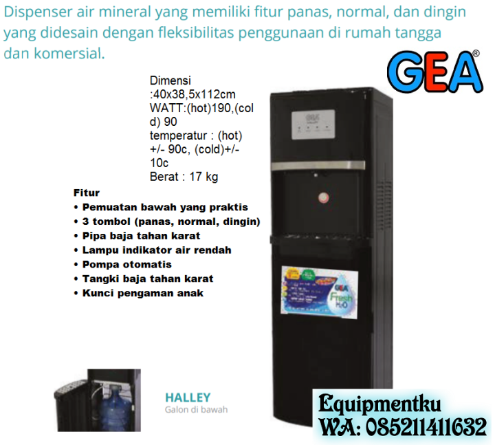 Water Dispenser GEA type Halley | Lazada Indonesia