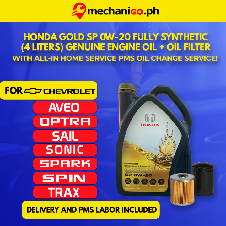 HONDA GOLD SP 0W-20 Fully Synthetic (4 Liters) Genuine ENGINE OIL for ...