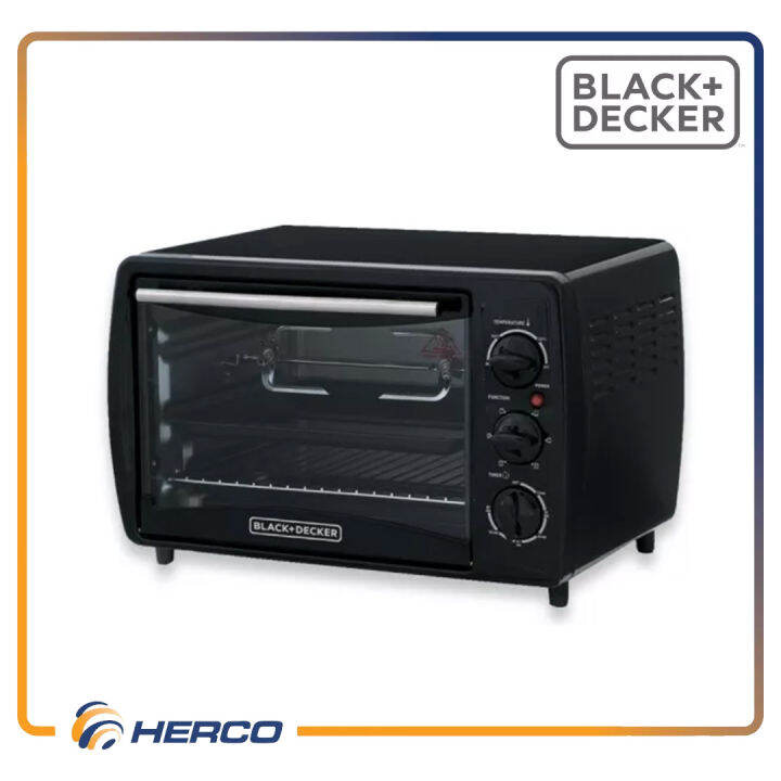 BLACK+DECKER™ 19L Oven Toaster + Rottiserie with Thermostat Controlled ...