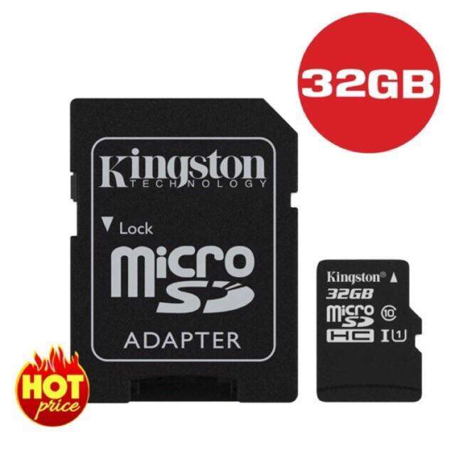 Kingston Memory Card คิงส์ตัน เมมโมรี่การ์ด Micro SD (SDHC) 32 GB รับประกันของแท้ จัดส่งฟรี จัด ...