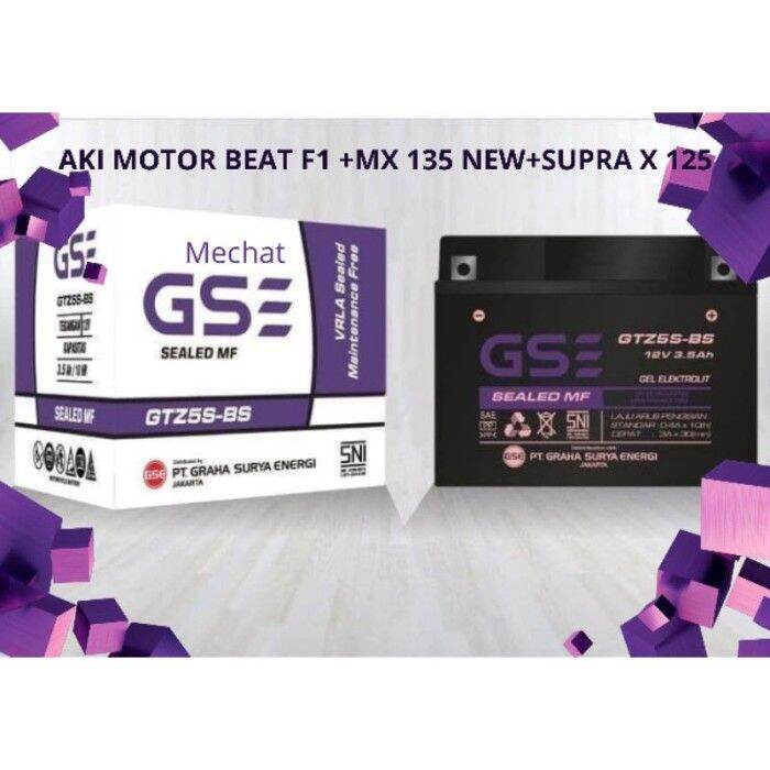 [COD] Aki Motor Yamaha Jupiter Mx 135 New Gtz5S Gs E Aki Kering Mf MURAH | Lazada Indonesia
