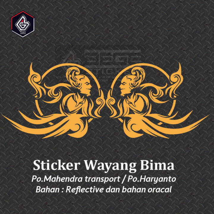 Sticker wayang bima model bus mahendra transport dan bus po. haryanto ...