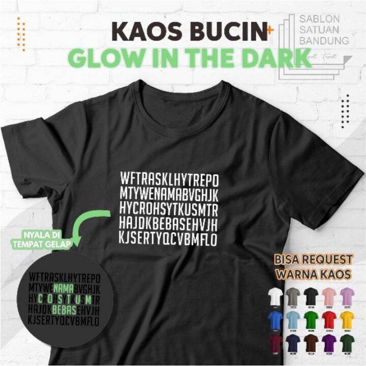 baju viral di tik tok cewek 2022 sablon menyala dalam gelap request ...