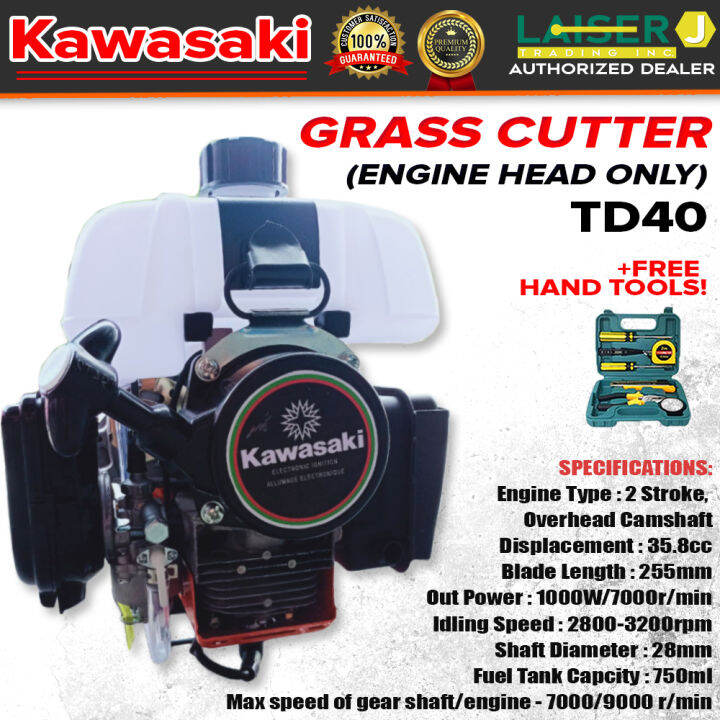 Kawasaki Grass Cutter TD40 2 Stroke Gasoline Machine (Engine Head Only ...