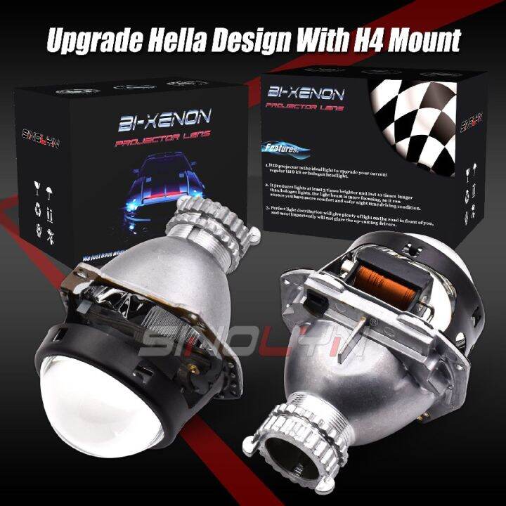 Upgrade H4 Hella 3R G5 Lens D2S D2H HID LED Bulb Bi-xenon Projector ...