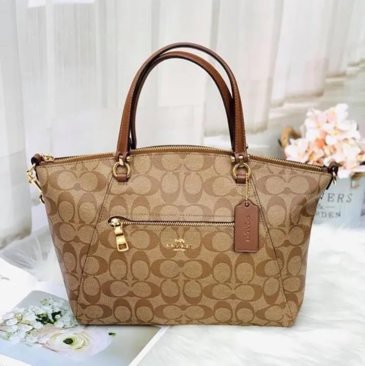 Original Coach F79998 Prairie Satchel Signature Canvas - Khaki | Lazada PH