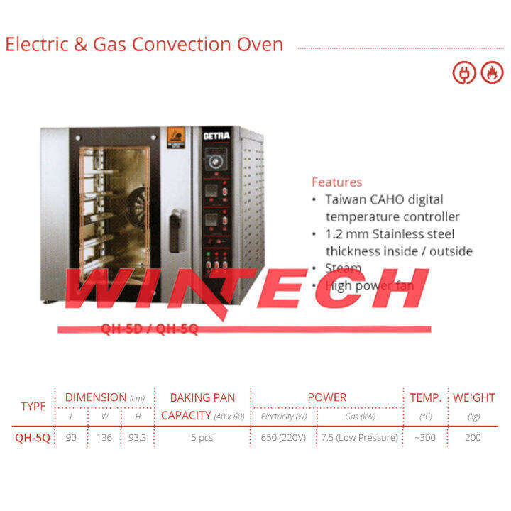 GETRA TIPE QH-5Q GAS CONVECTION OVEN 5 LOYANG - KHUSUS JABODETABEK | Lazada Indonesia