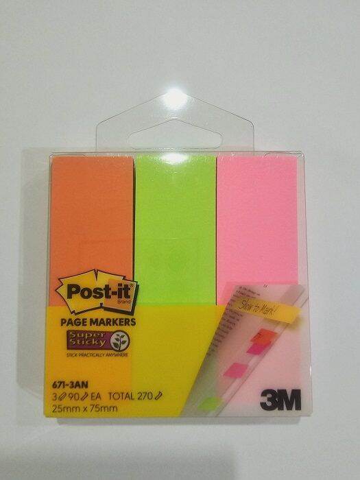 POST IT 3M โพสอิส เพจมาร์กเกอร์ 671-3AN | Lazada.co.th