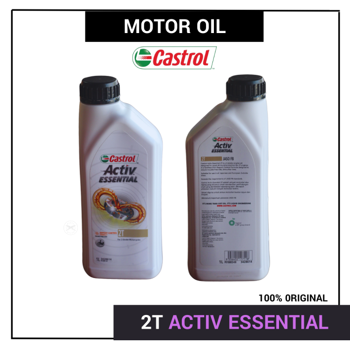 100% CASTROL ACTIV ESSENTIAL 2T MOTOR OIL 20W-40 Minyak Hitam Range ...